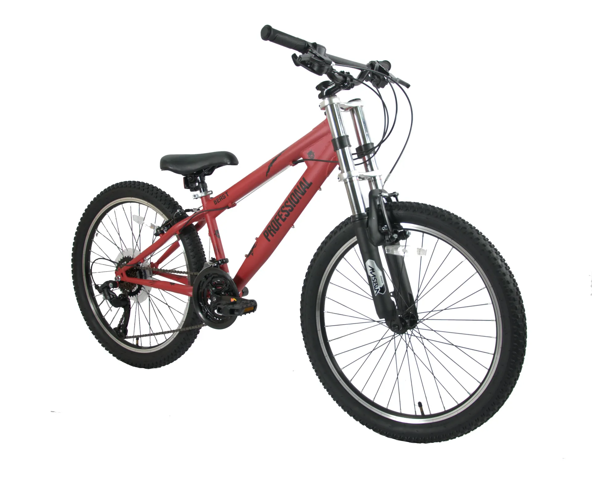 Professional Beast 24 Inch Wheel Kids Bike Red