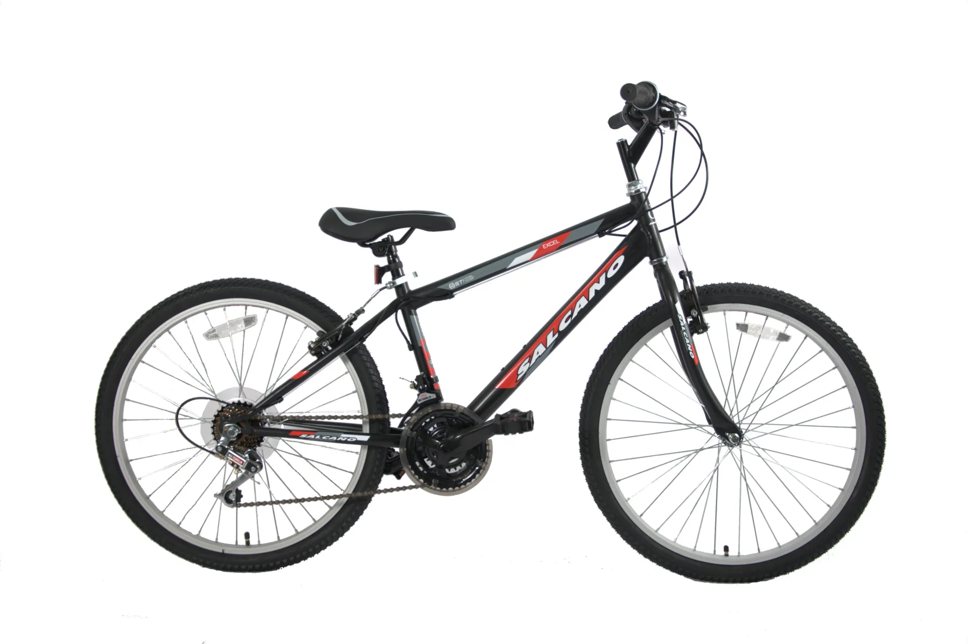 Salcano Excel 24 Inch Wheel Kids Bike Black Red