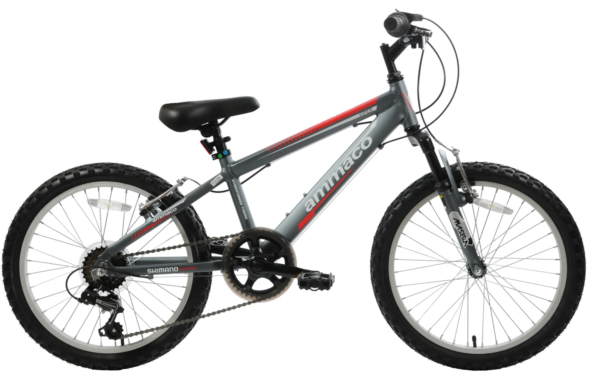 Ammaco Viper 18 Inch Wheel Kids Mountain Bike Grey