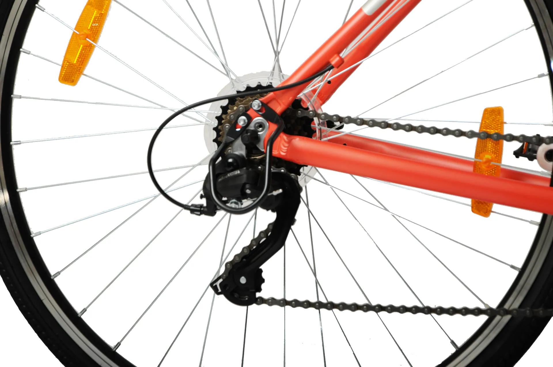 Ammaco Rapide 700c Sports Hybrid Bike Red