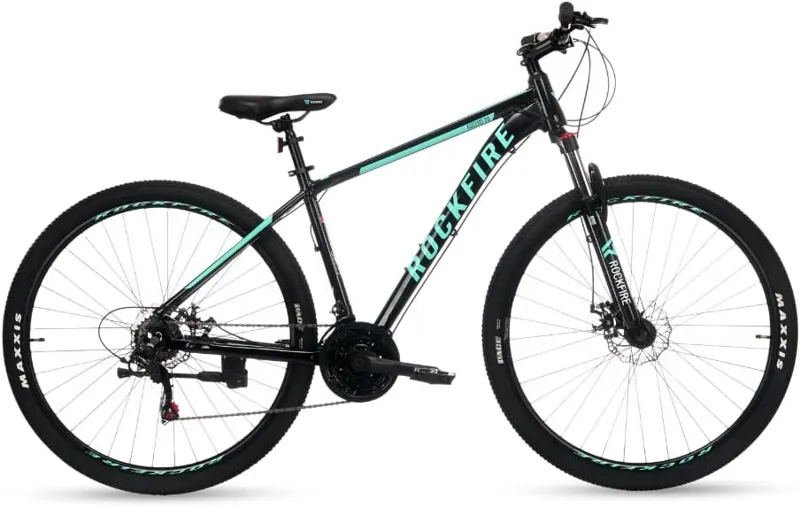 Rockfire Ascend 29 Inch Wheel Mountain Bike Black/Teal