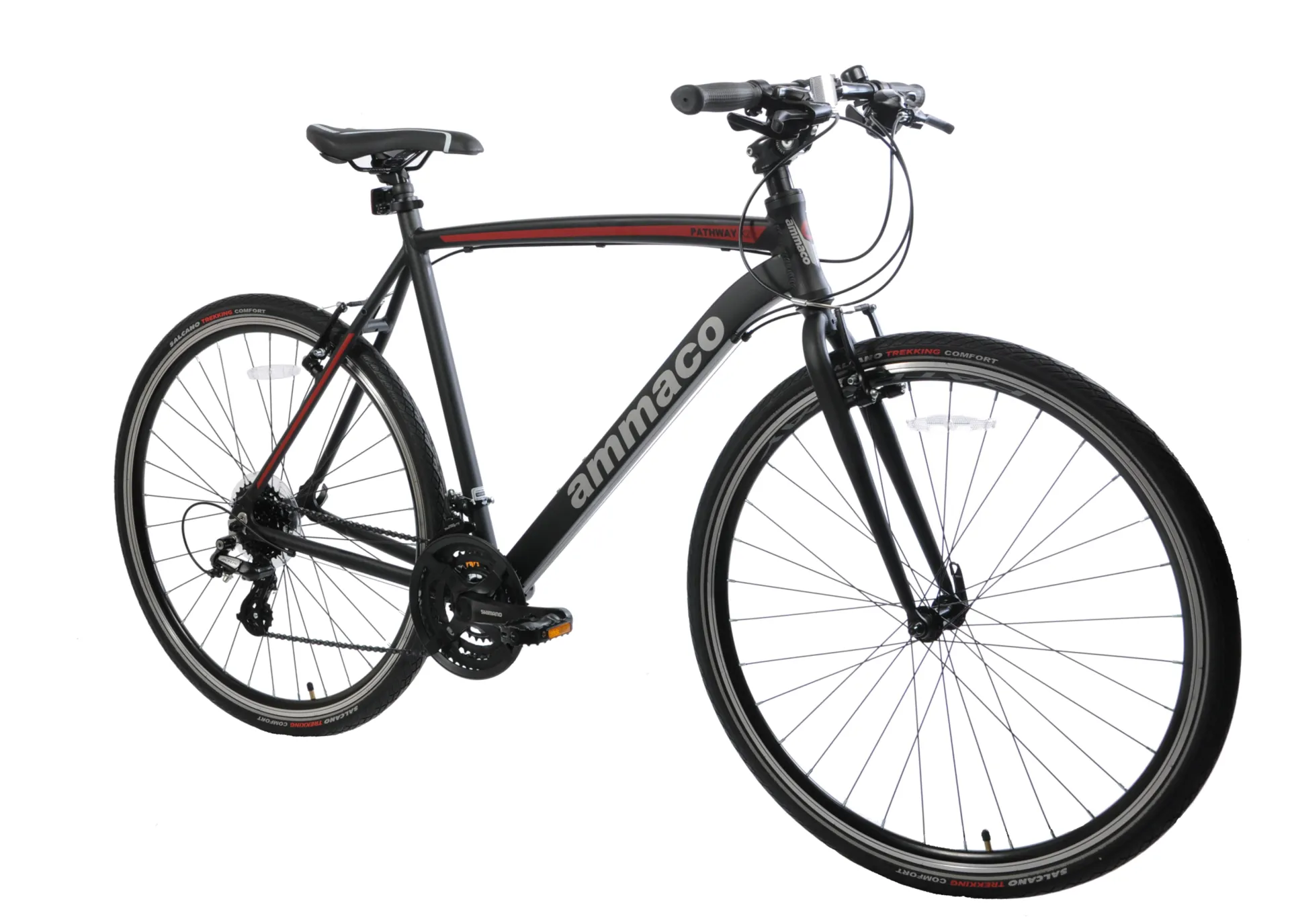 Ammaco Pathway X2 700c Sports Hybrid Bike Black