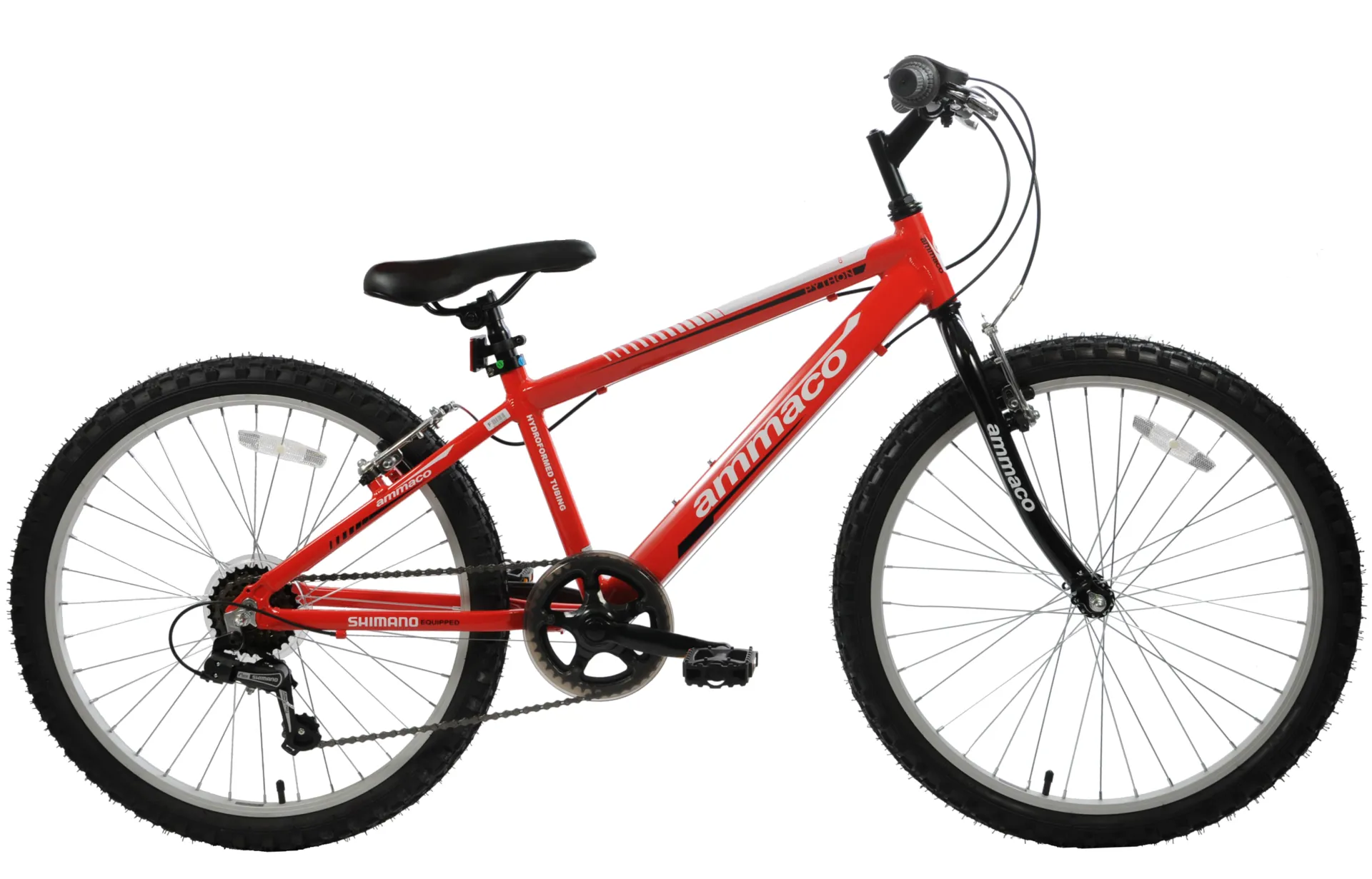 Ammaco Python 24 Inch Kids Mountain Bike Red