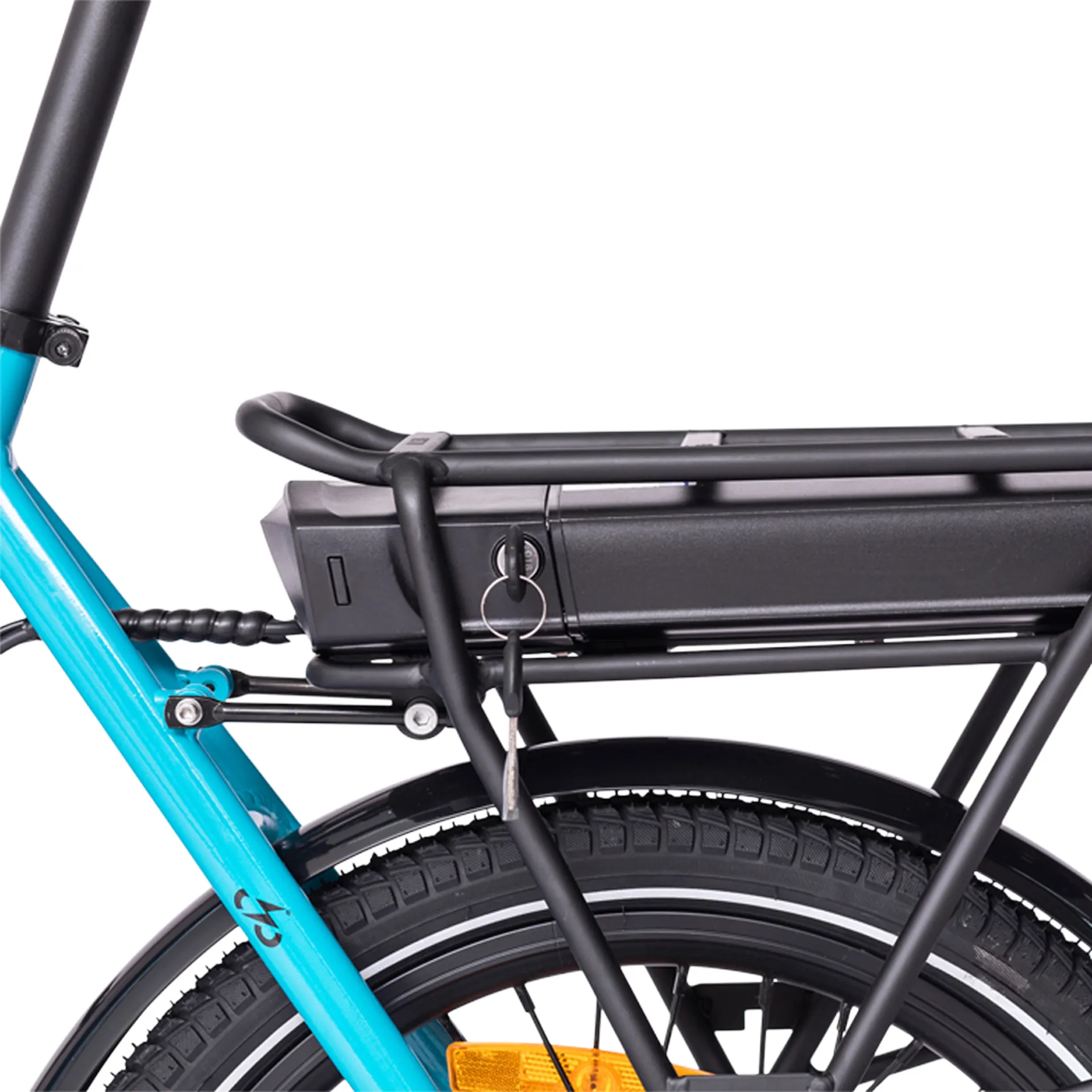 Ampere Alter Low Step Folding Electric Bike Blue