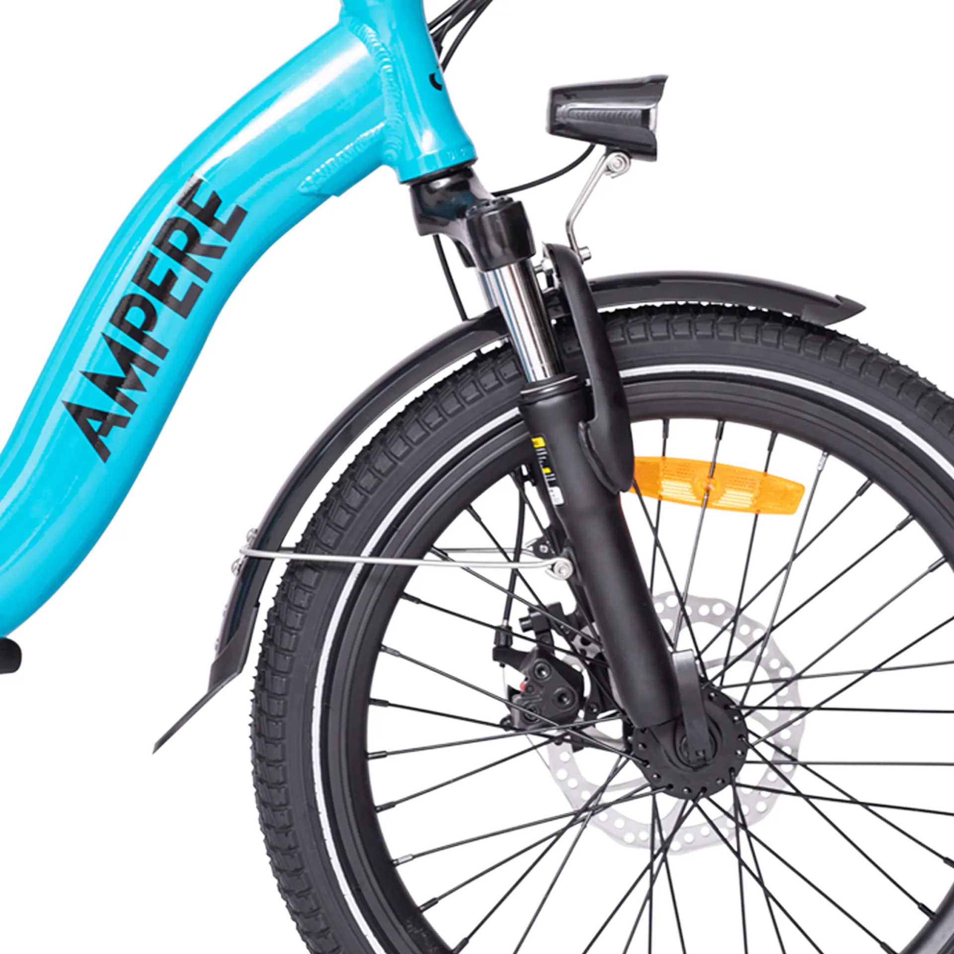 Ampere Alter Low Step Folding Electric Bike Blue