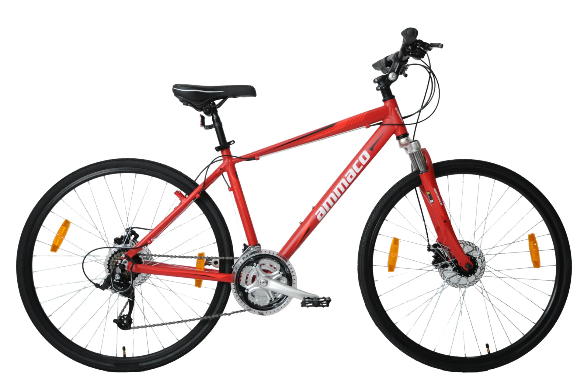 Ammaco Road Runner Pro D 700c Sports Hybrid Red
