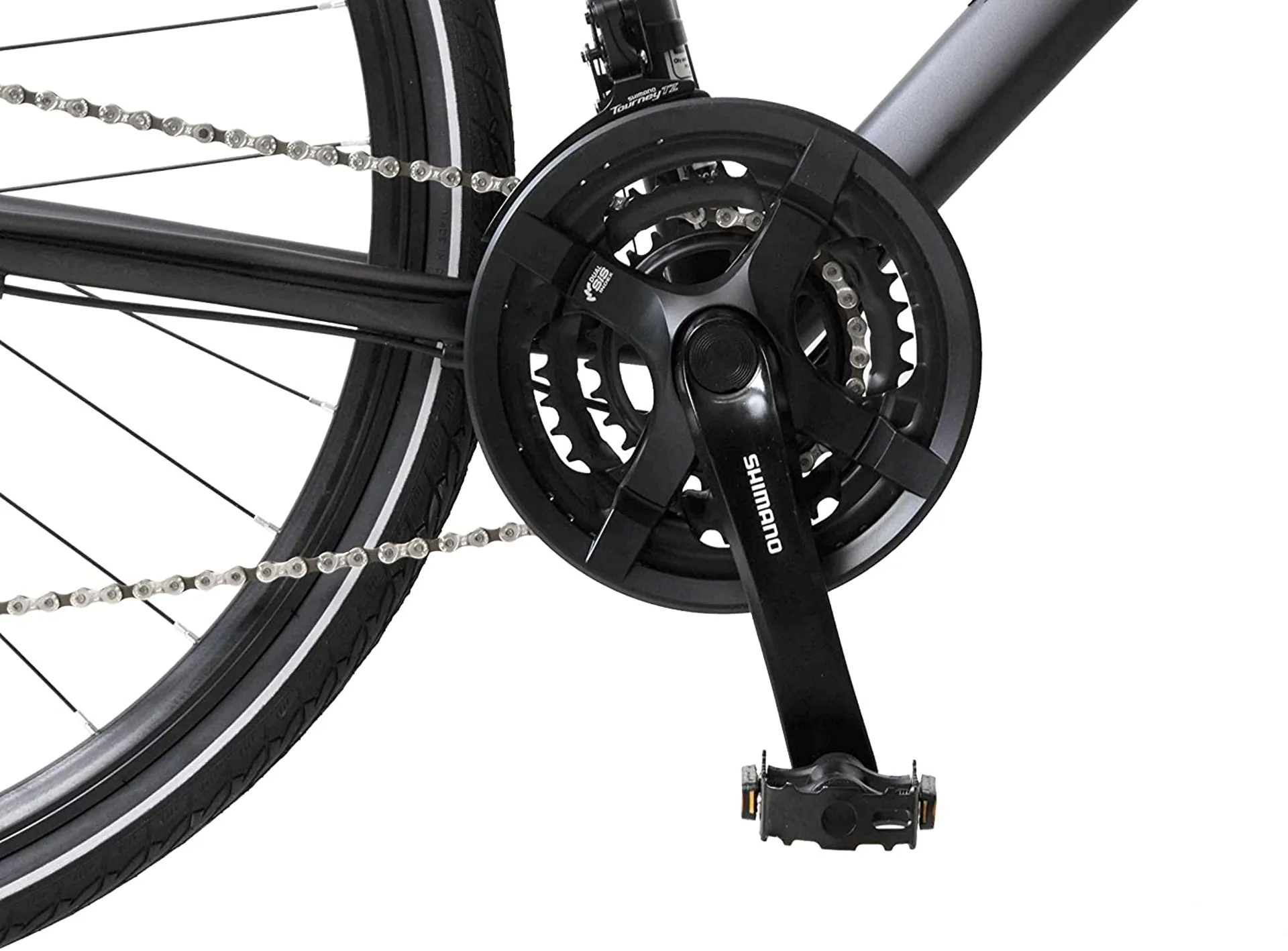 Ammaco Strada 700c Sports Hybrid Bike Black