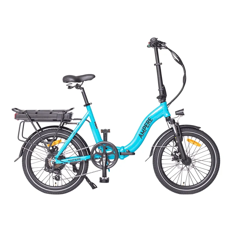 Ampere Alter Low Step Folding Electric Bike Blue