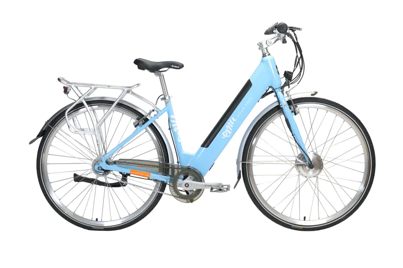 EMU Classic Step Through 700c Wheel Electric Bike Light Blue