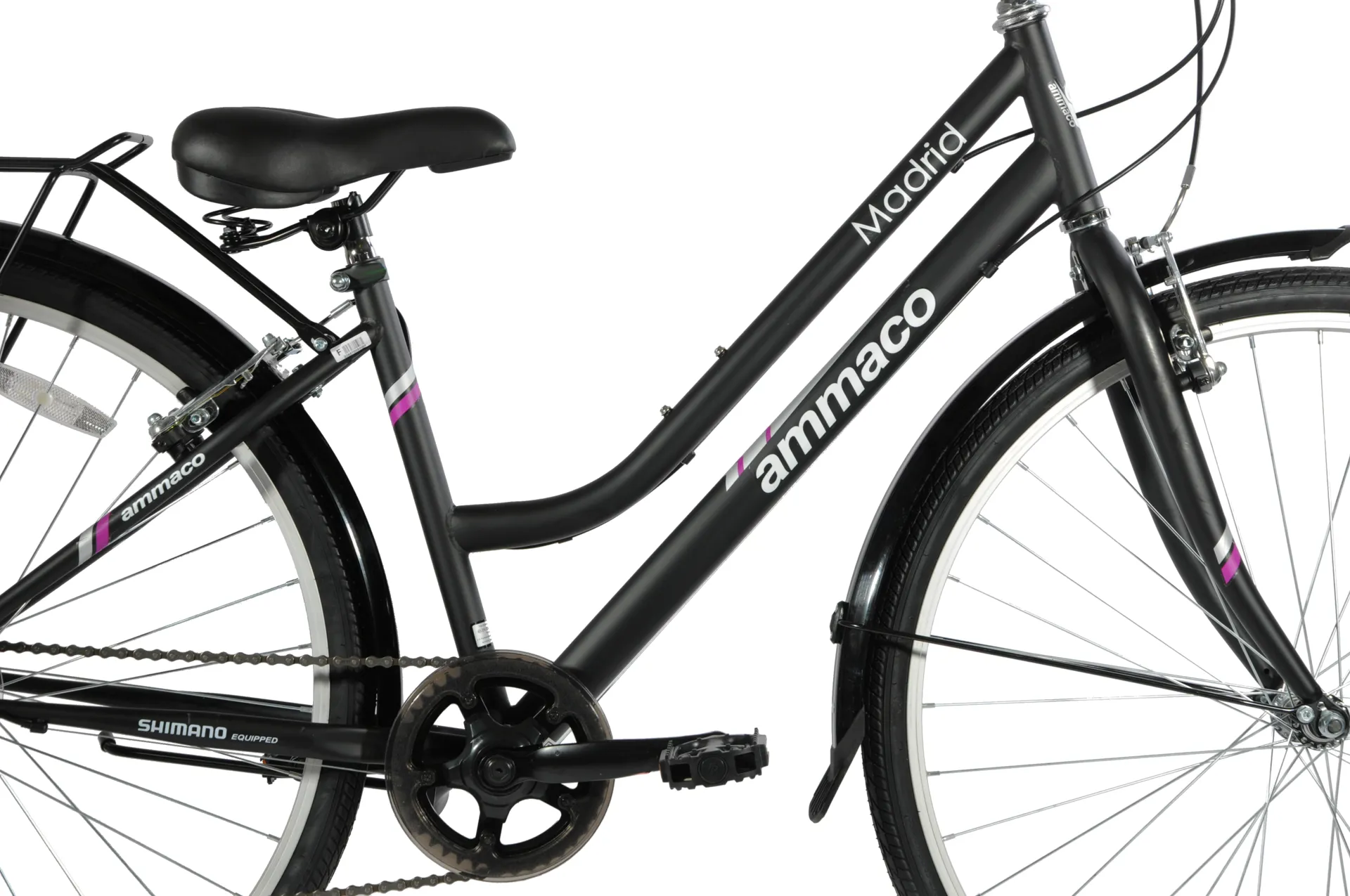 Ammaco Madrid 700c Commuter Hybrid Bike Black