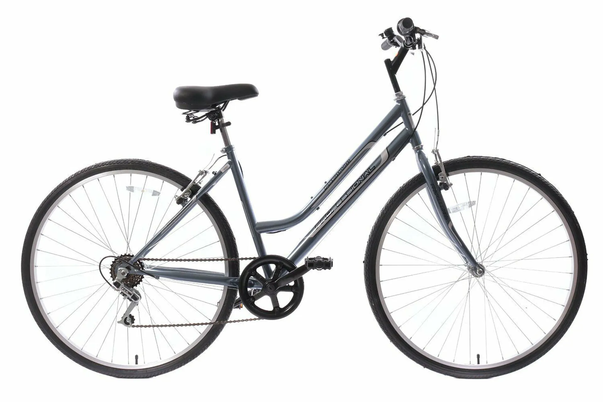 Professional Premium 700c Commuter Hybrid Bike Grey